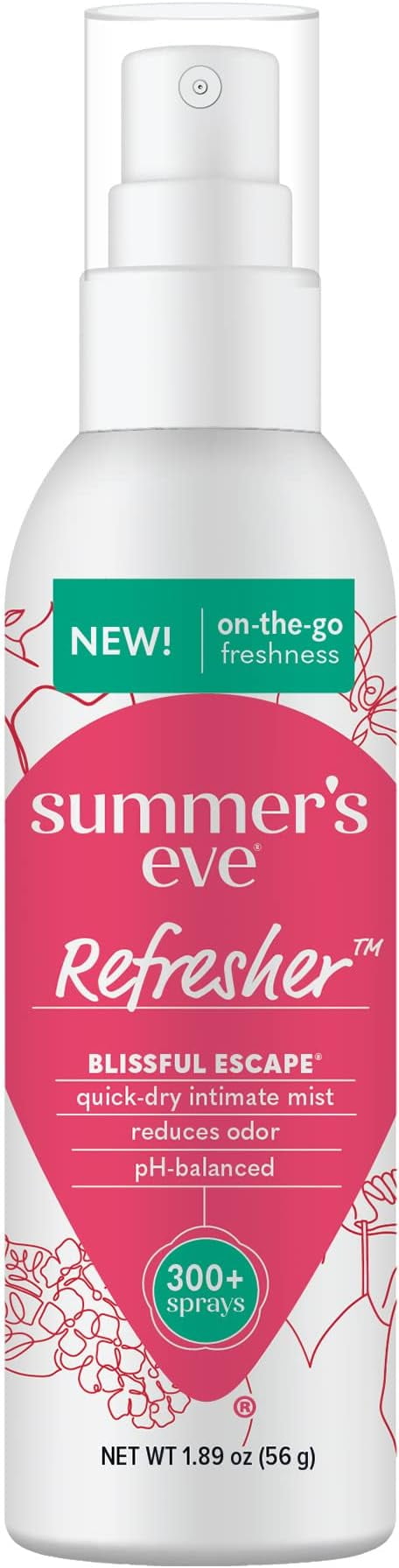 Summer's Eve Refresher Mist, Feminine Spray Reduces Odor, Blissful ...