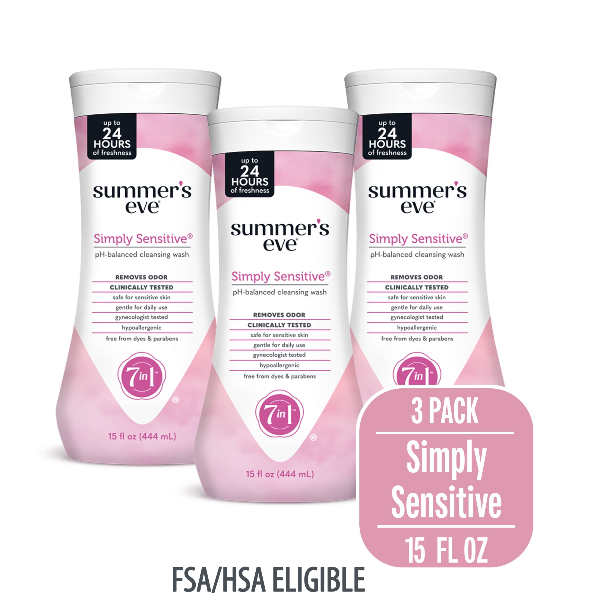 Summer’s Eve Simply Sensitive Daily Gentle Feminine Wash, Removes Odor ...