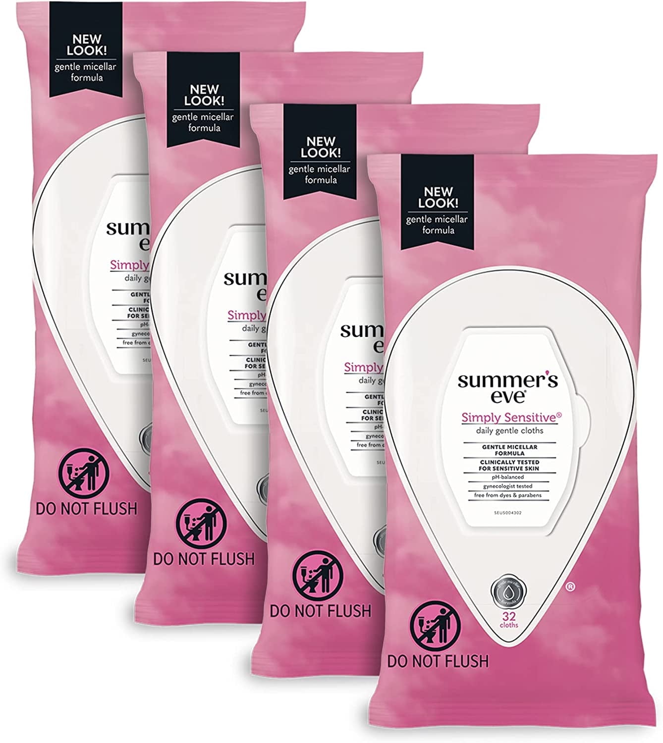 Summer’s Eve Simply Sensitive Daily Gentle Feminine Wipes, pH Balanced ...