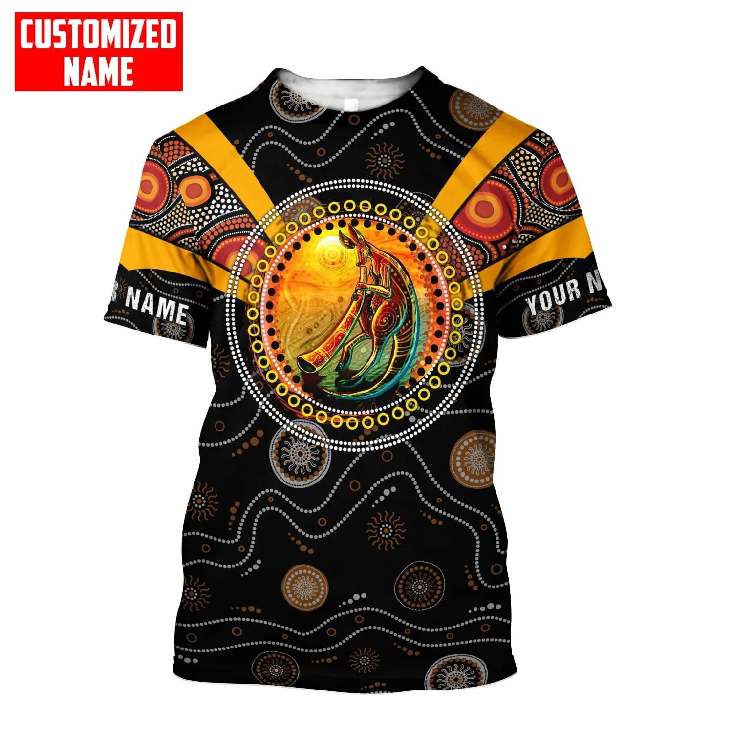 Summer t shirt 3D Printed Personalized Aboriginal Man Playing The ...