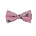 SummerTies Turtle Kids Bow Tie - Green on Pink, Woven Silk, Pre-Tied ...