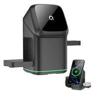 KIQ 15W 4in1 Wireless Charger, ABS PC Charging Station Cradle Dock Pad ...