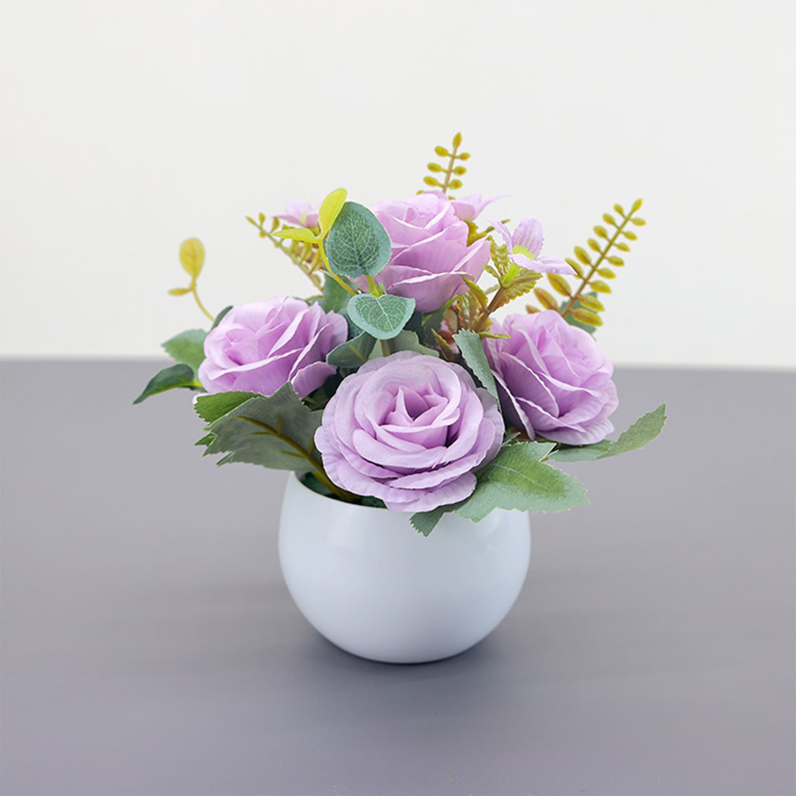 Summercome Artificial Flower Potted Plant, Table Decor Small Fake ...