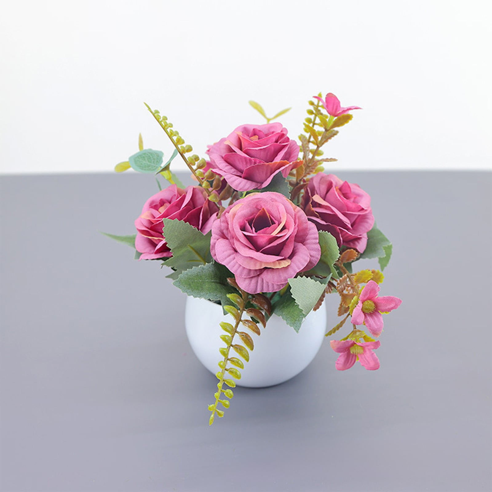Summercome Artificial Flower Potted Plant, Table Decor Small Fake ...