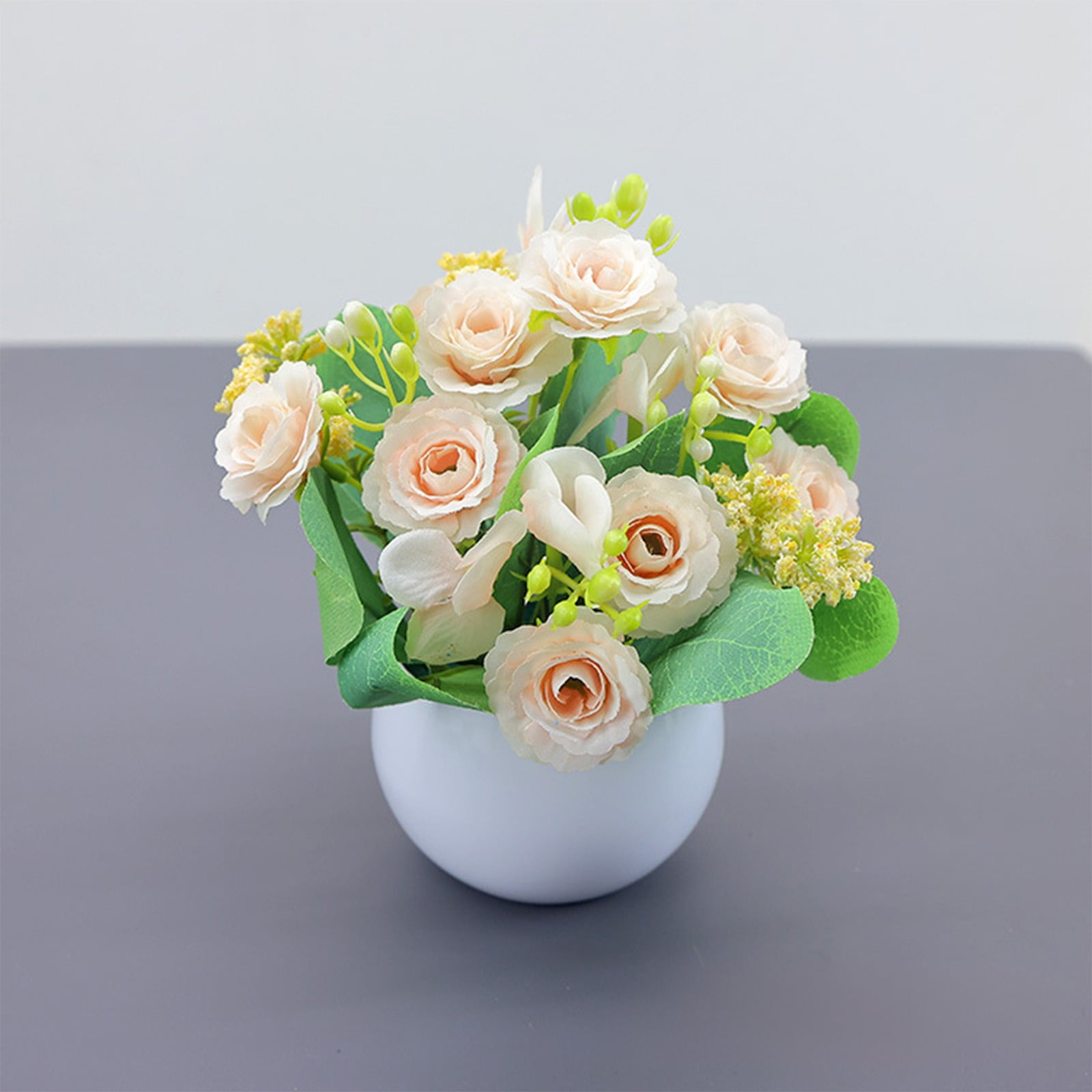 Summercome Artificial Flower Potted Plant, Table Decor Small Fake ...