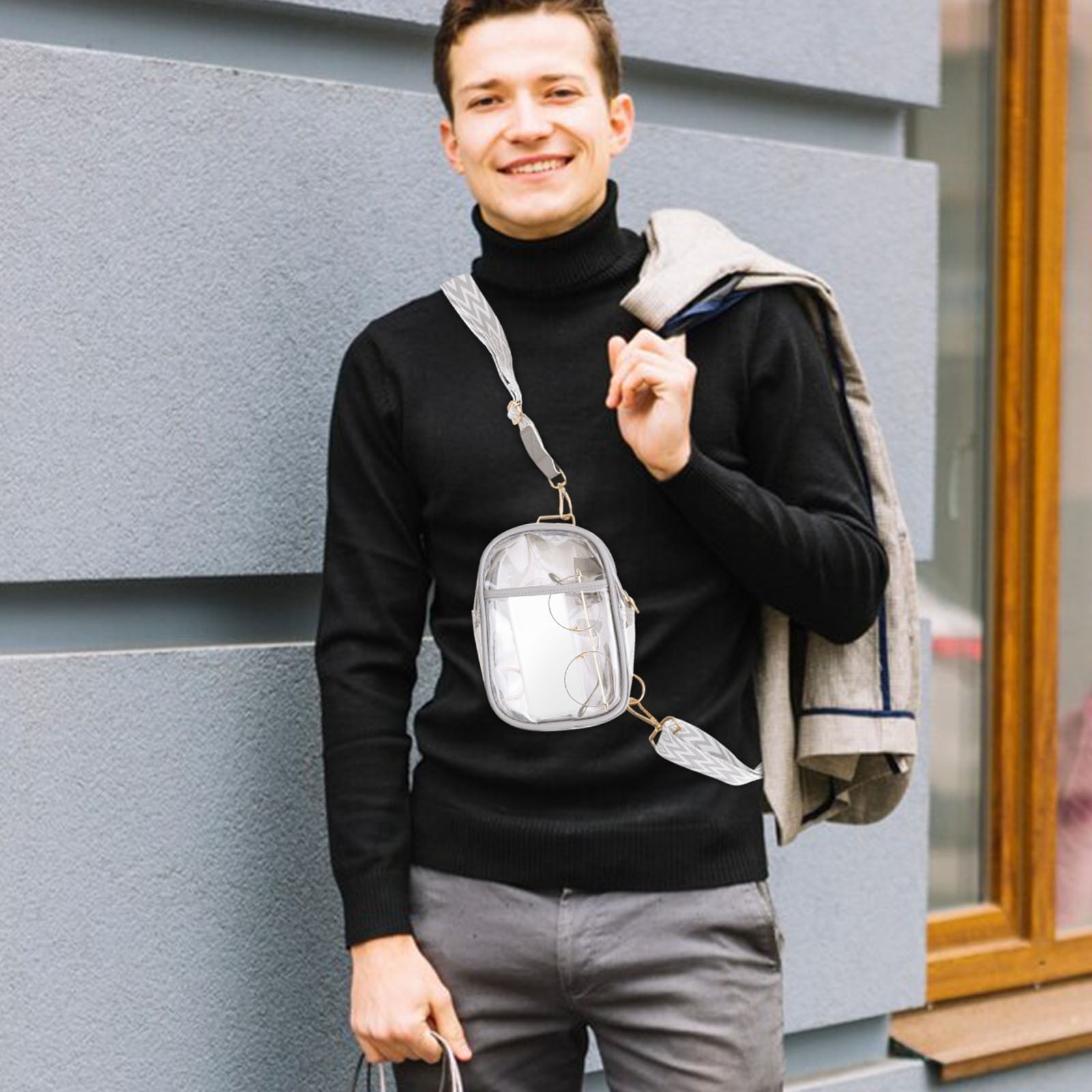 Summercome Clear Sling Bag, Clear Fanny Pack, Portable Stadium Approved ...