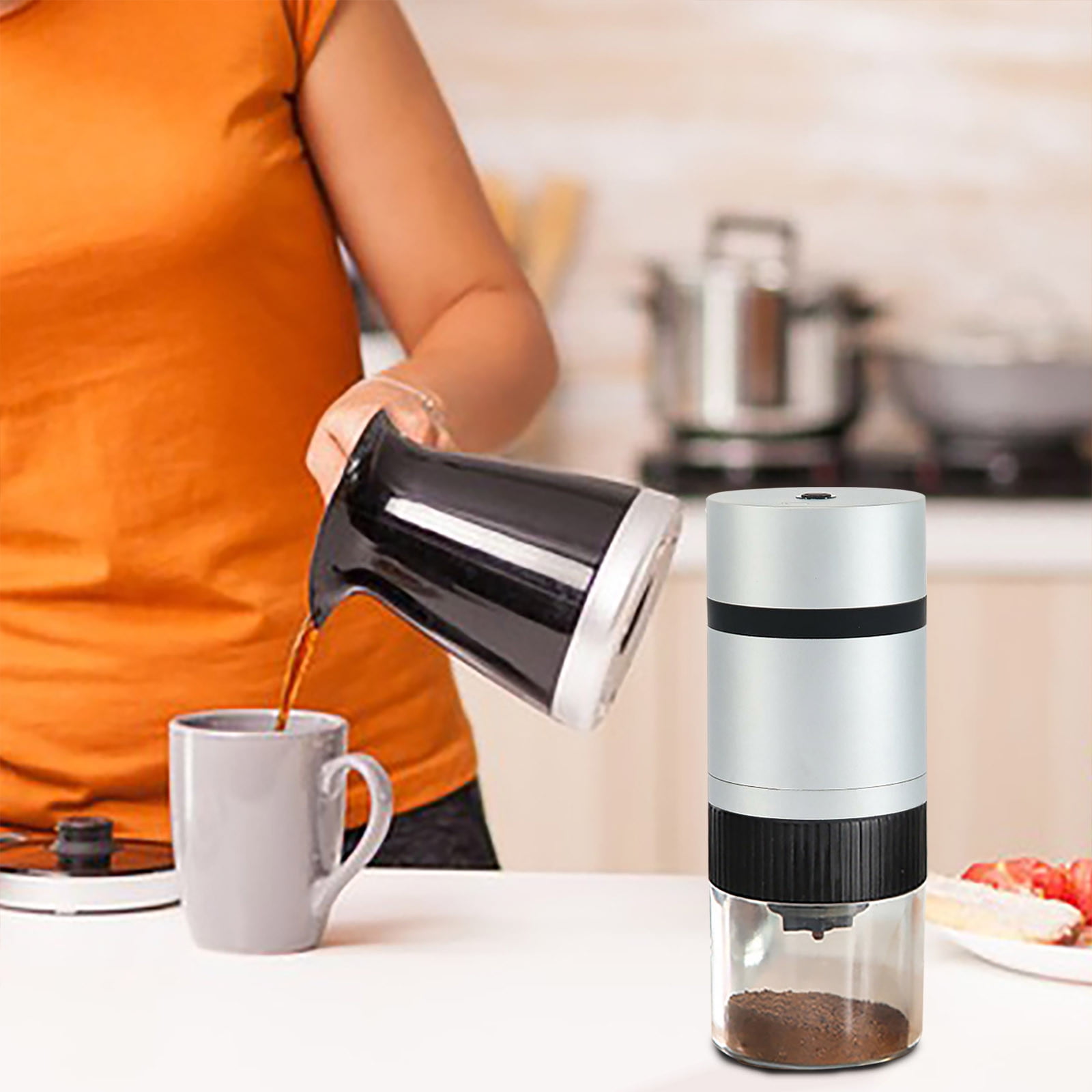 AYKHKYA Coffee Grinder Electric with Adjustable Coarseness Ceramic ...