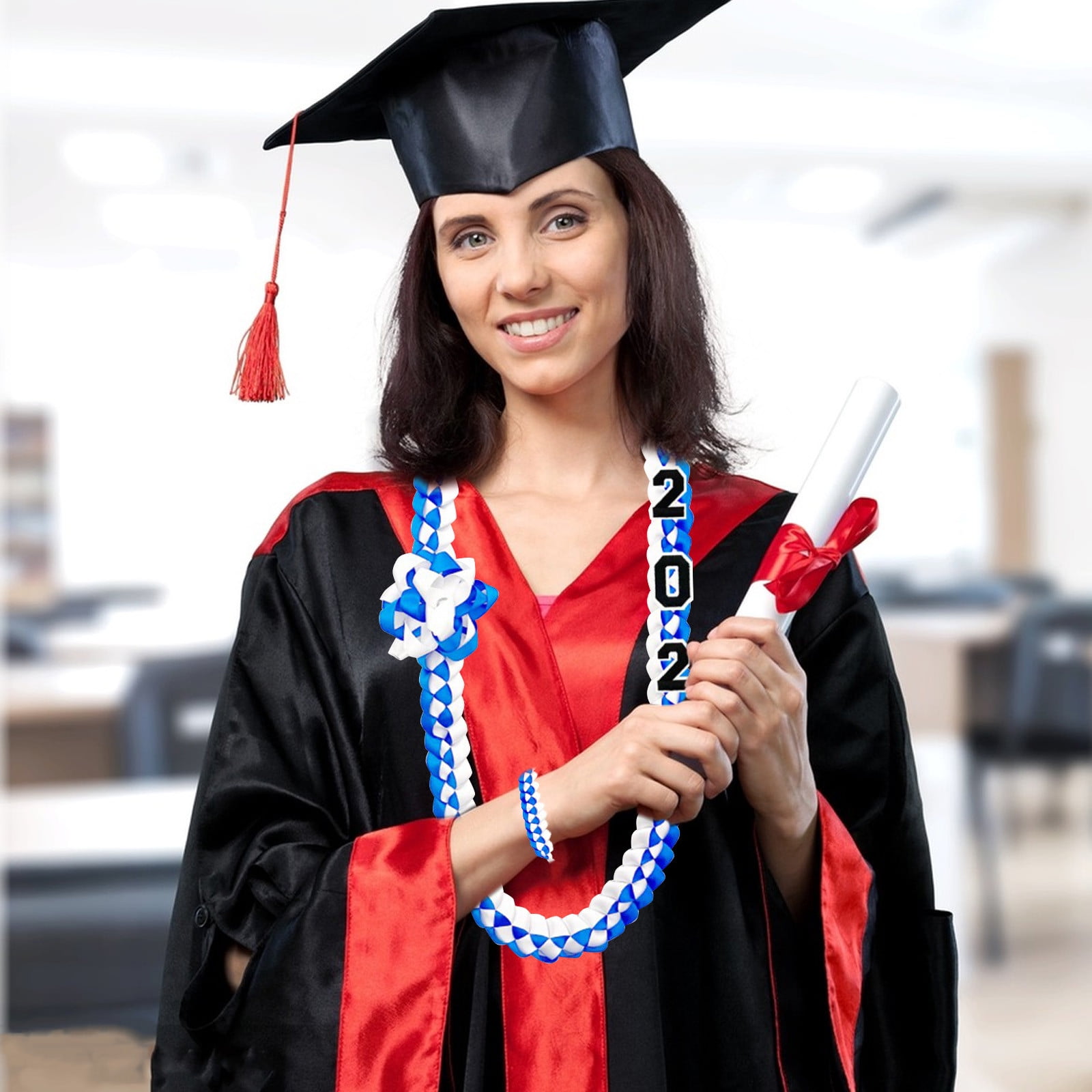 Summercome Graduation Leis, Class of 2024 Graduation Ribbon, Double ...