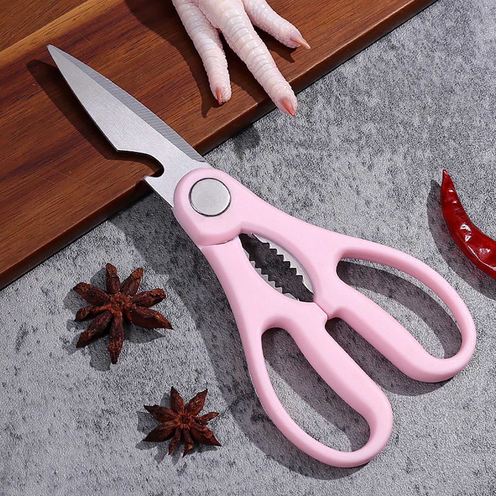 Summercome Kitchen Scissors for Food, 8'' Heavy Duty Kitchen Scissors ...