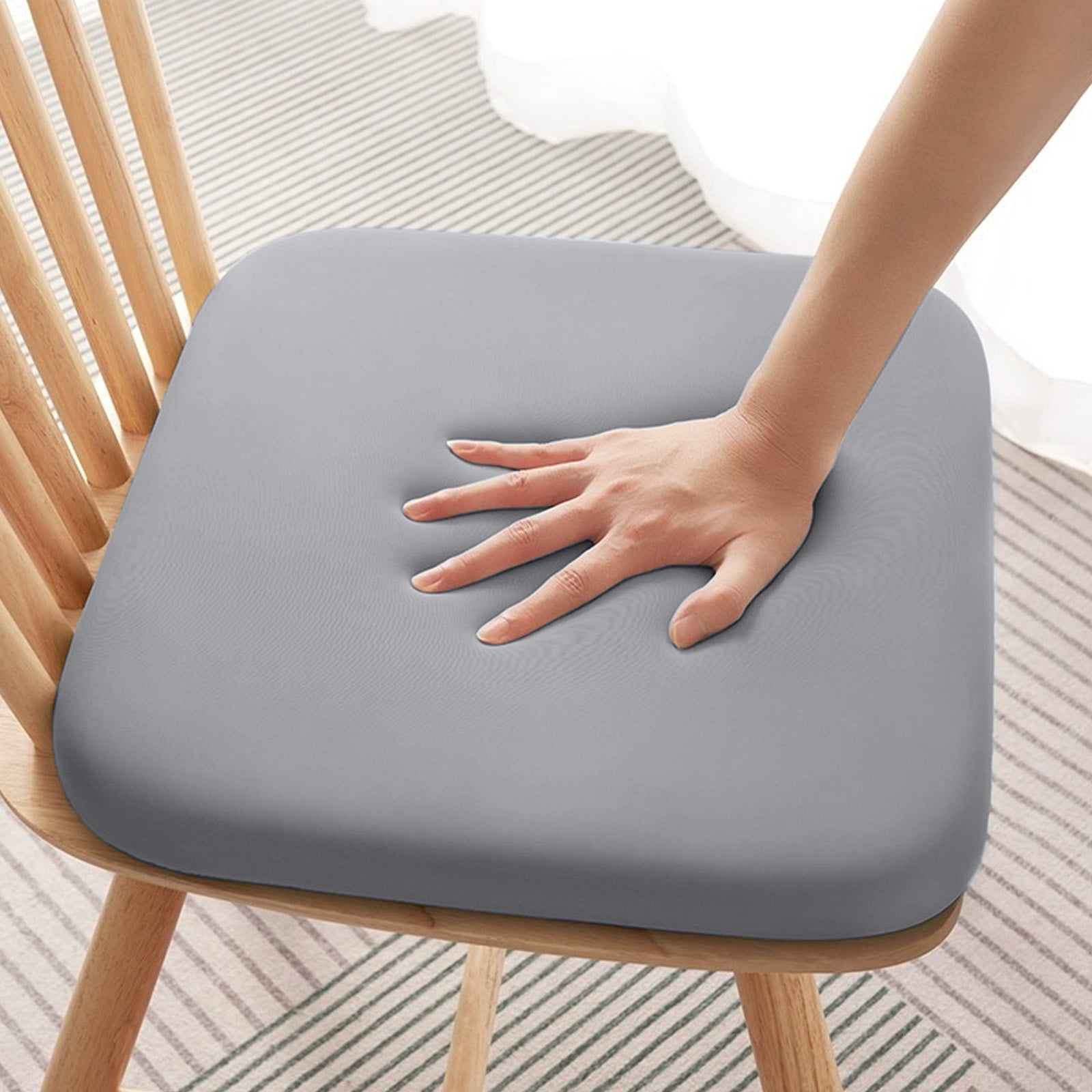 Summercome Memory Foam Folding Chair Cushions, 14" Pure Color Square ...