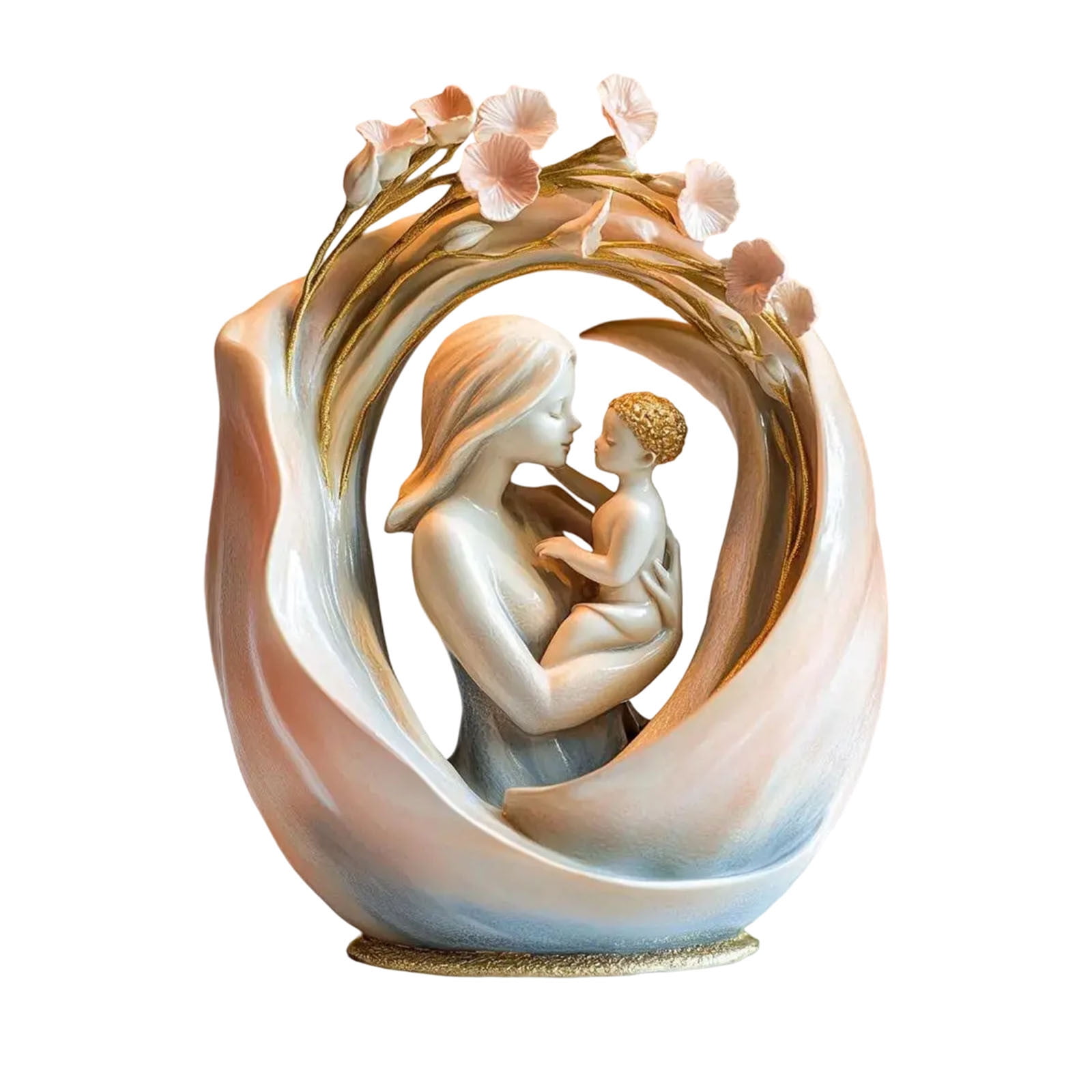 Summercome Mom and Kids Figurines, Sculpted Hand-Painted Mother and ...