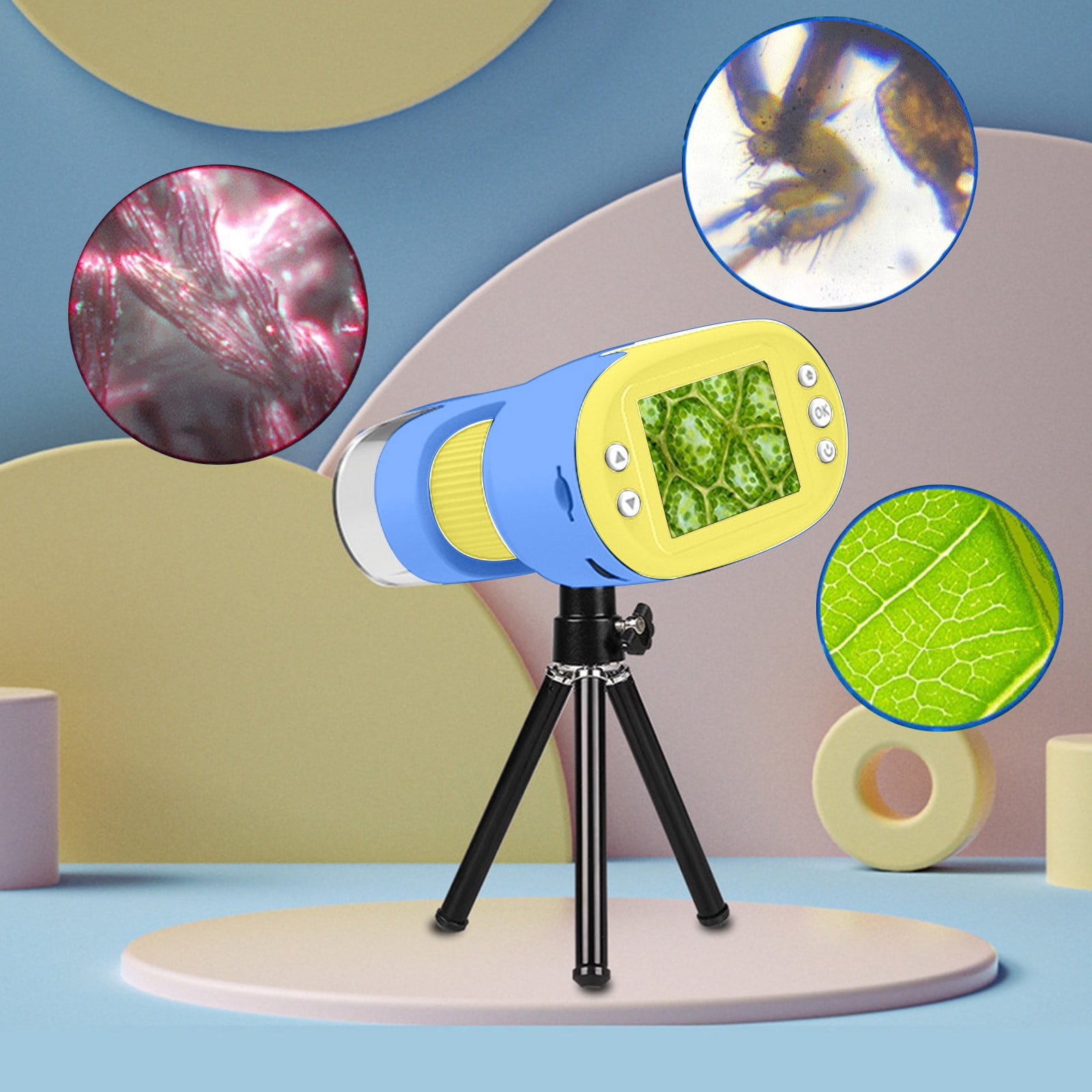 Summercome Portable Digital Microscope for Kids & Adults, 100~1000X ...