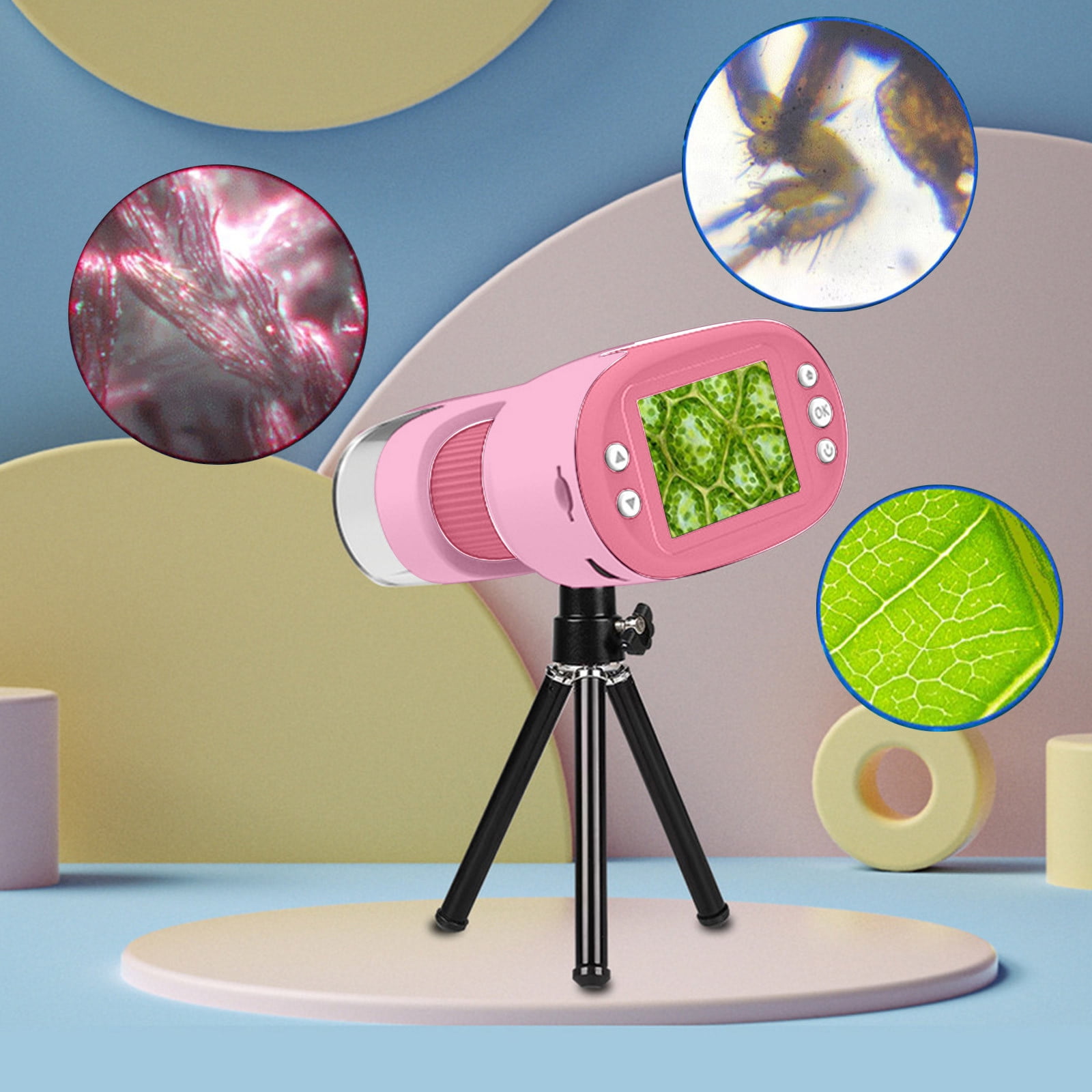 Summercome Portable Digital Microscope for Kids & Adults, 100~1000X ...