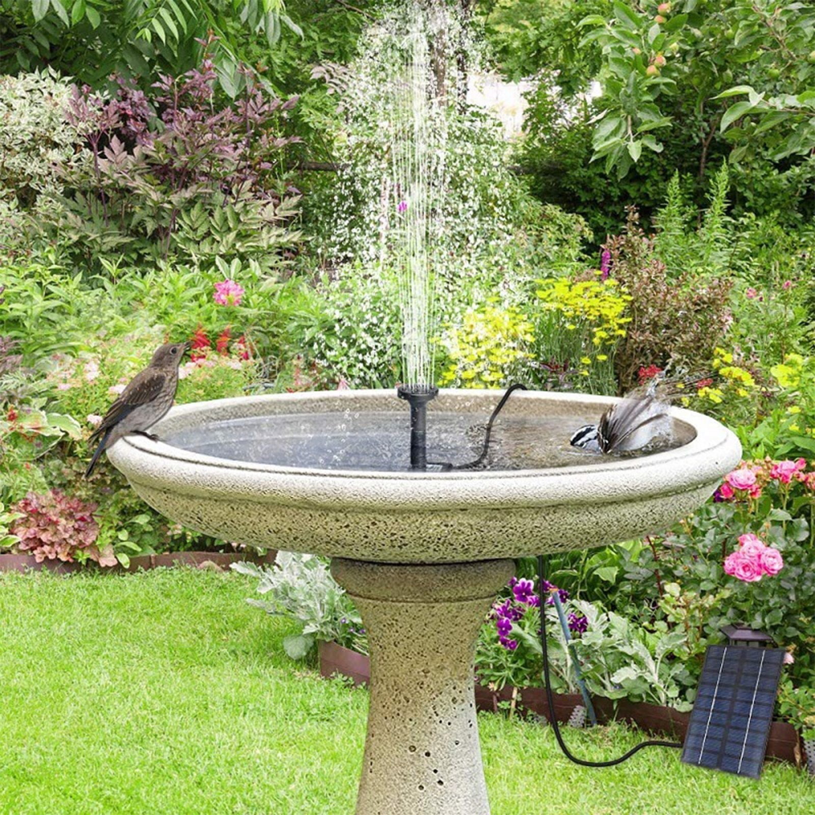 "Summercome Solar Fountain Kit, 1.2W Solar Powered Bird Bath Pump, 6 ...