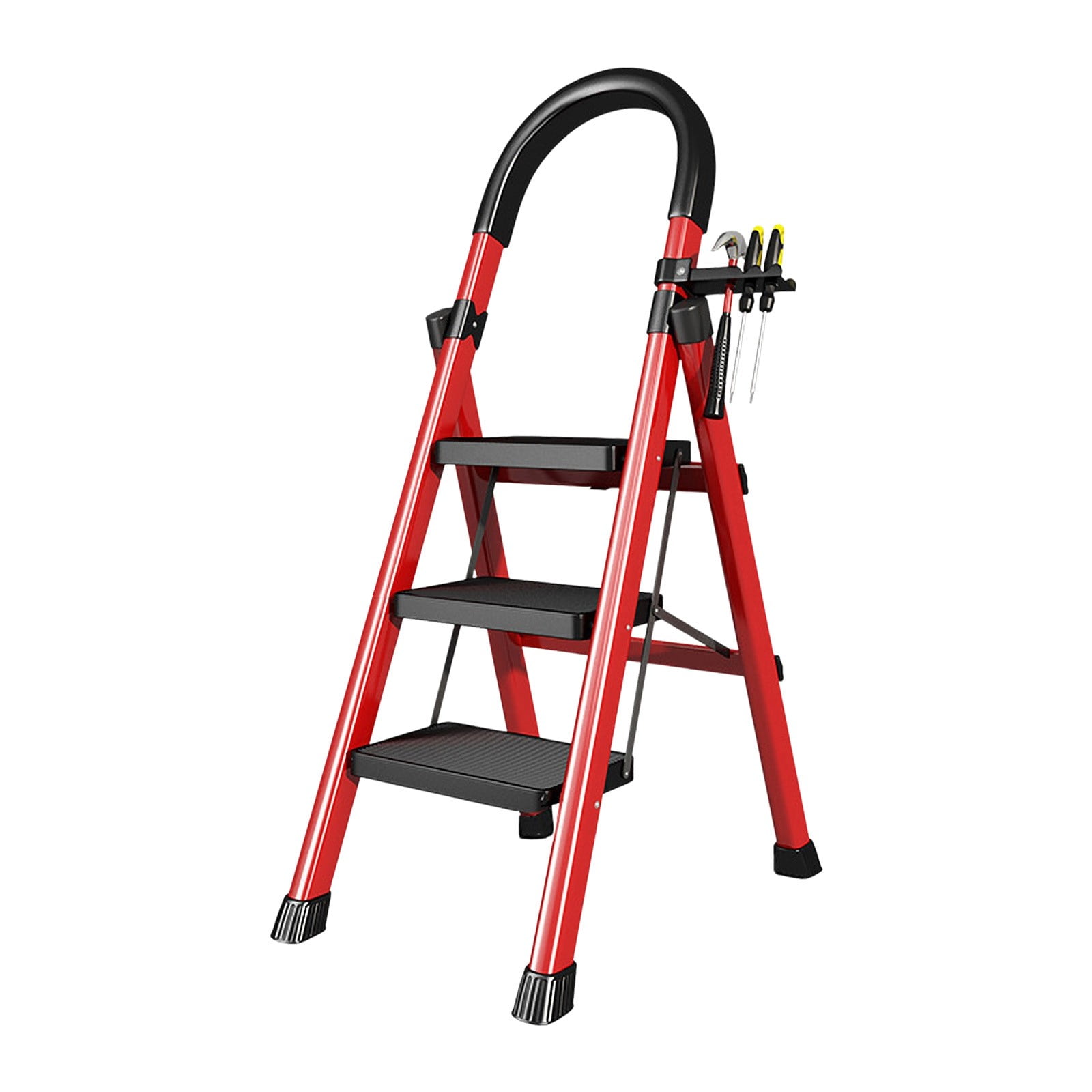 Summercome Step Ladder 3 Step Folding, 3 Step Ladder with with Anti ...