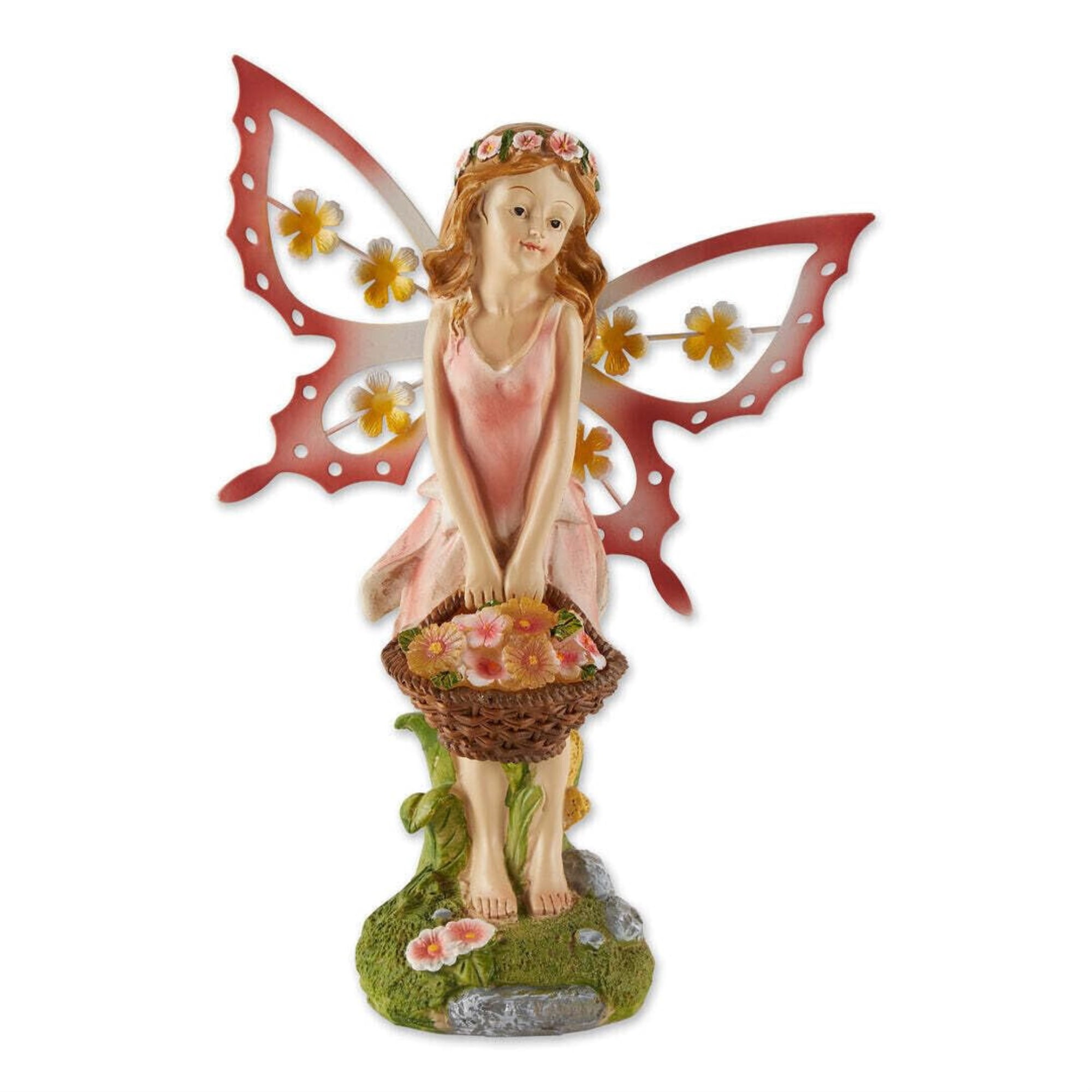 Summerfield Terrace PINK FAIRY SOLAR GARDEN STATUE - Walmart.com