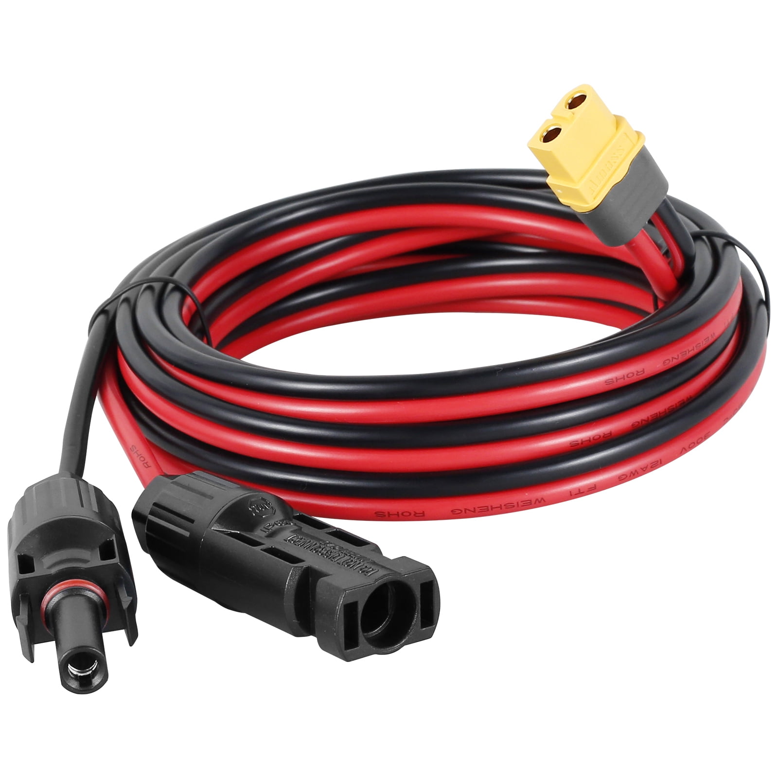 Summerkimy 10FT Solar Connector Cable, XT60 Adapter, IP67 Waterproof ...