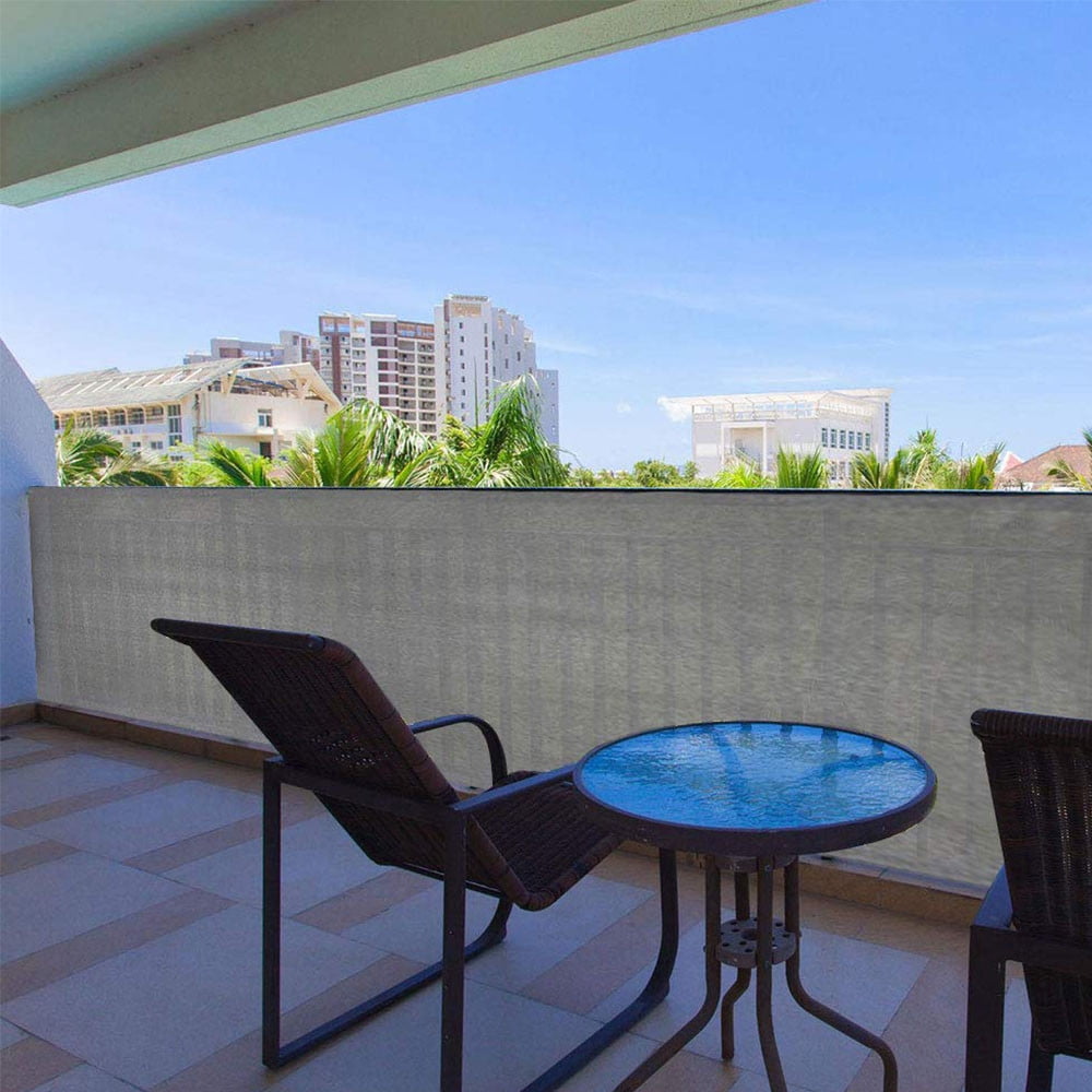 Summerkimy 3 x16 ft Grey Balcony Privacy Screen Fence Apartments ...