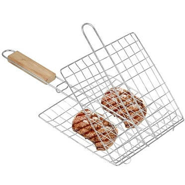 GHOJET Outdoor Stainless Steel BBQ Tool - Barbecue Fish Grilling Basket ...