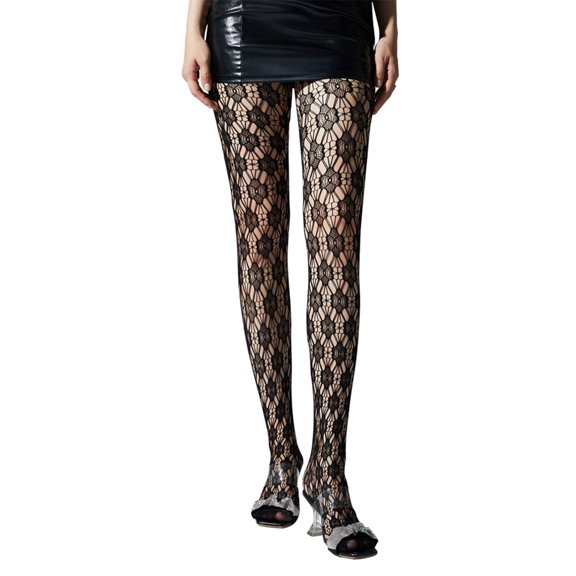 Lady's Fashion Designed Fish Net Tights, Venetian Lace Backseam, One ...