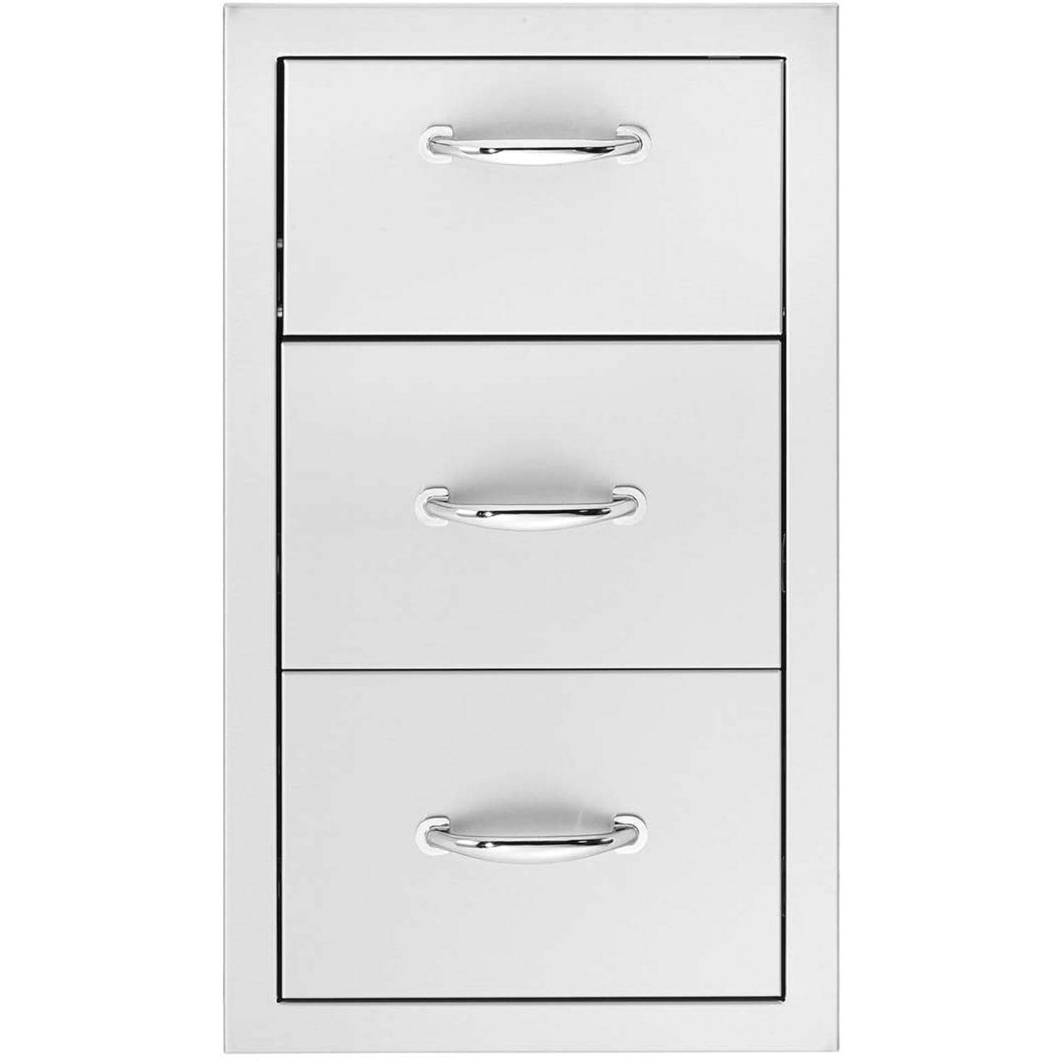 Summerset 15-Inch Stainless Steel Flush Mount Double Access Drawer With ...