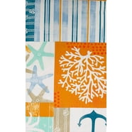 Serafina Home Summer Coastal Ocean Flannel Backed Vinyl Tablecloths ...