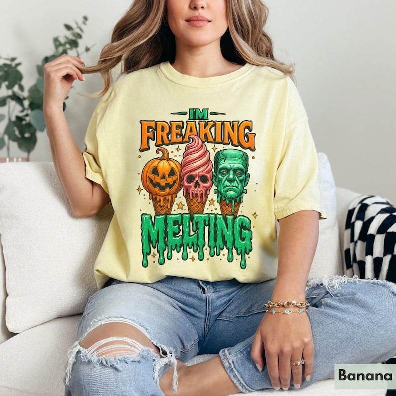 Summerween Ice Cream Shirt, Summer Halloween Shirt, Cute Halloween ...