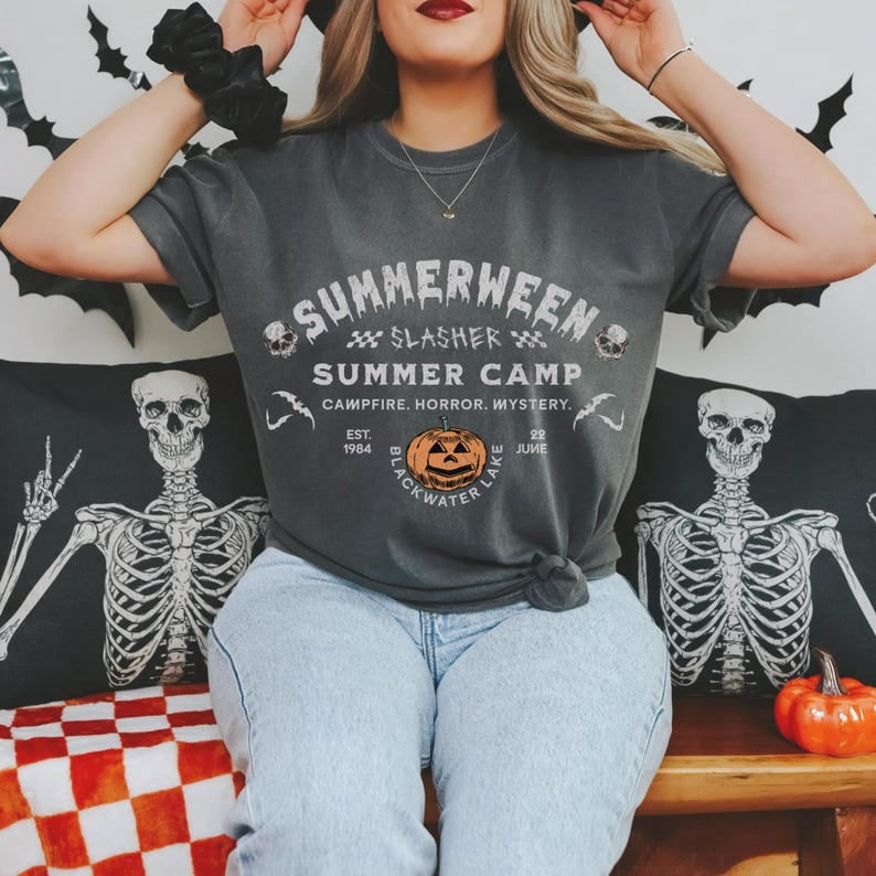 Summerween Party Shirt Folk Horror Shirt Slasher Summer Camp Tshirt Boo ...