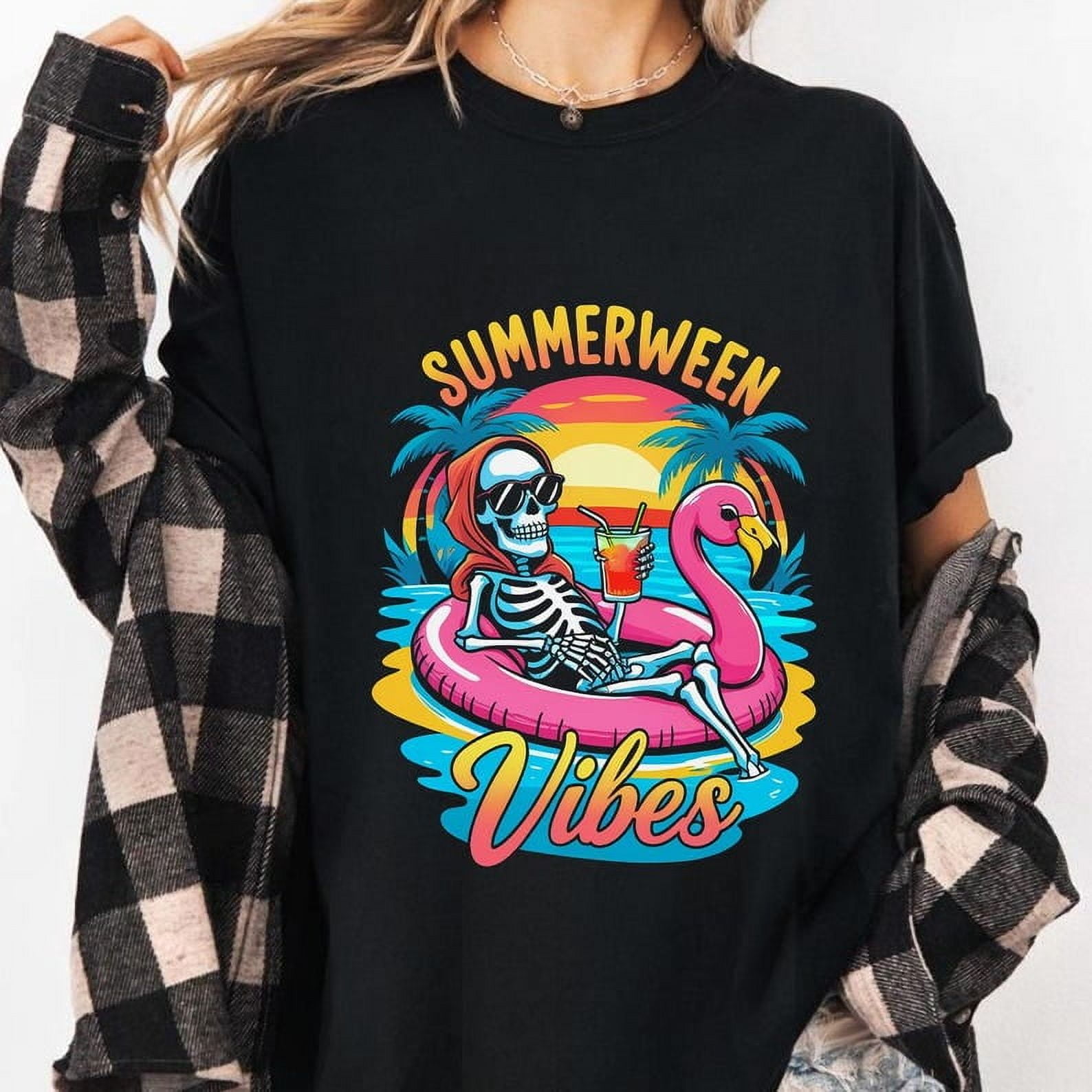 Summerween Skeleton shirt - Walmart.com