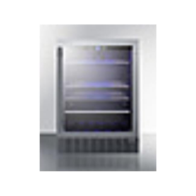Summit SCR2466BLHD 24 in. Wide Built-In Beverage Cooler, Black ...