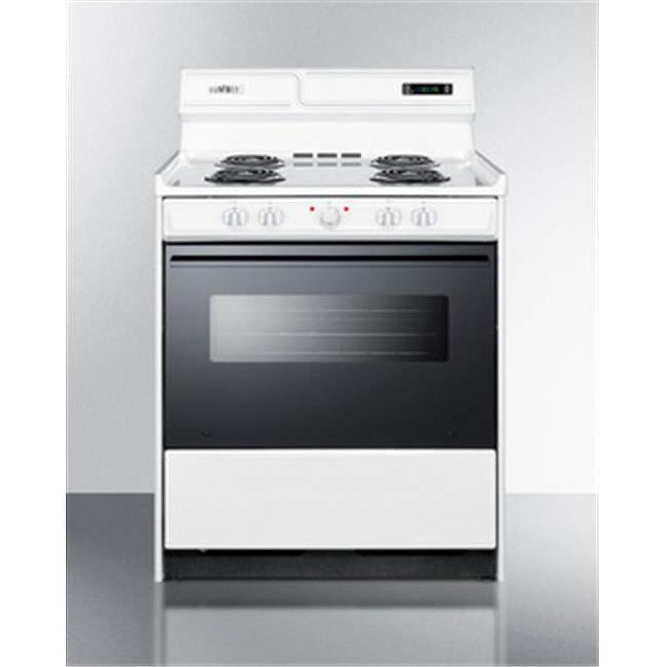 Summit 30 in. Coil-Top Electric Range with Storage Compartment & Black ...