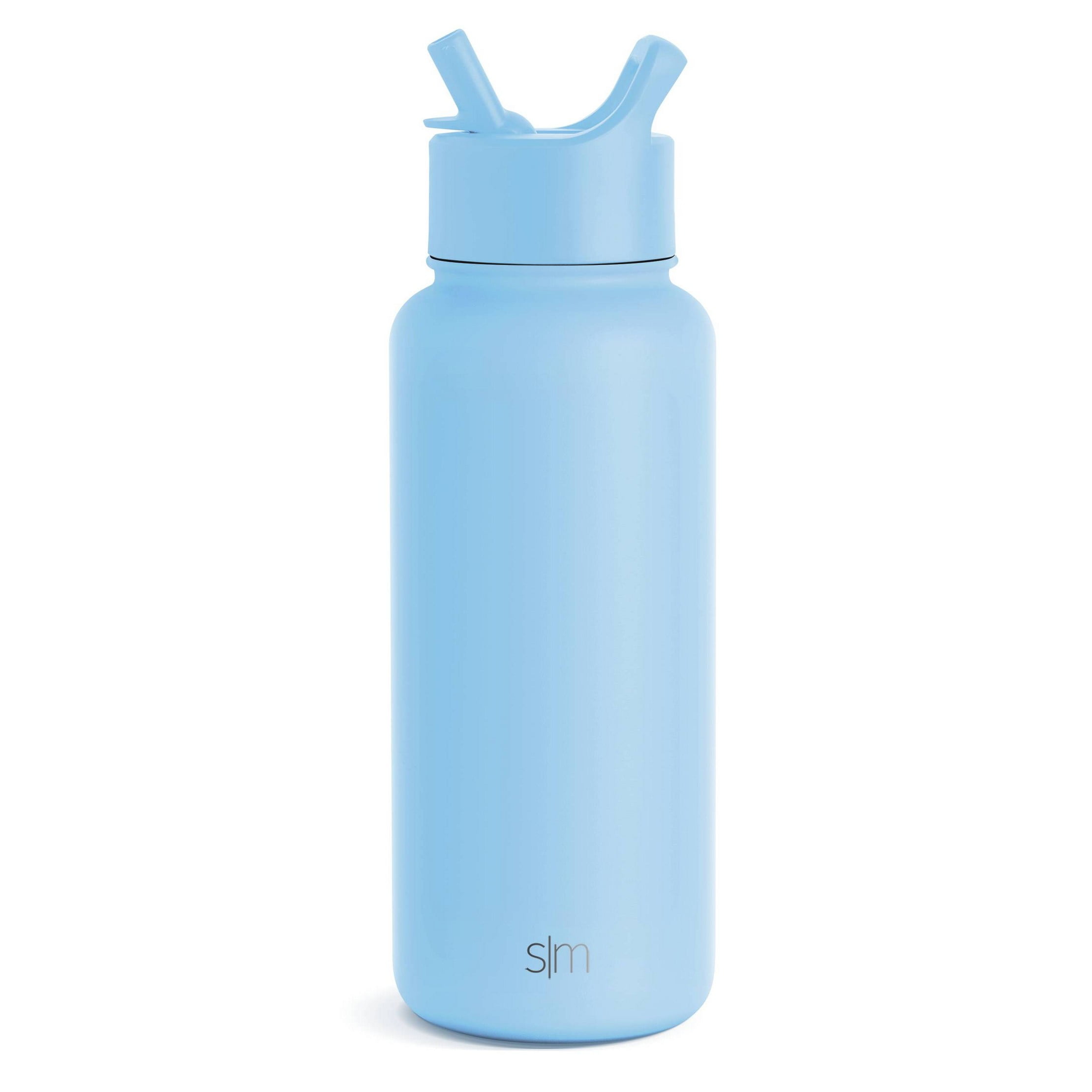 Summit 32oz Stainless Steel Water Bottle with Straw Lid Light Blue ...