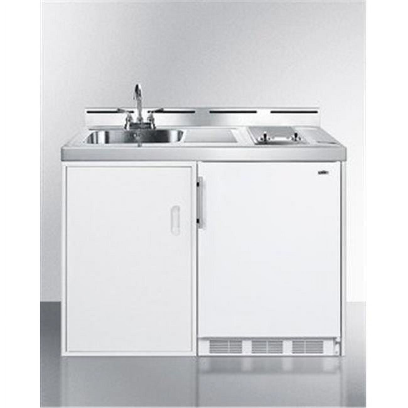 Summit C48ELGLASSNR 48 in. Wide All-in-one Kitchenette with Glass ...