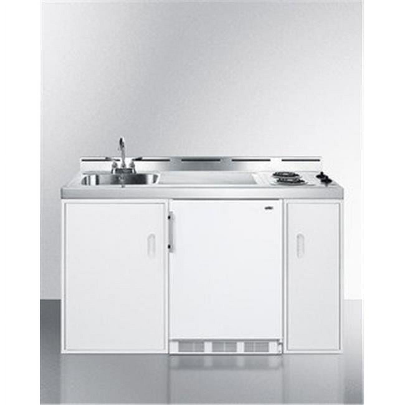 Summit C60ELNR 60 in. Wide All-in-one Kitchenette with Coil Cooktop ...