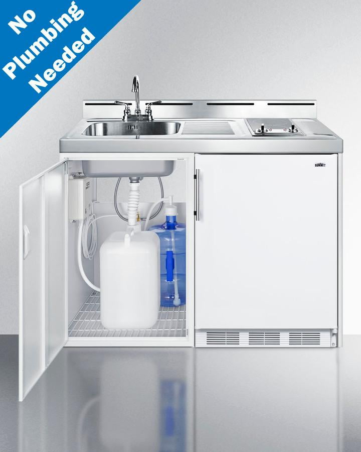 "Summit 48"" Wide All-In-One Kitchenette, Small Countertop Cooking ...