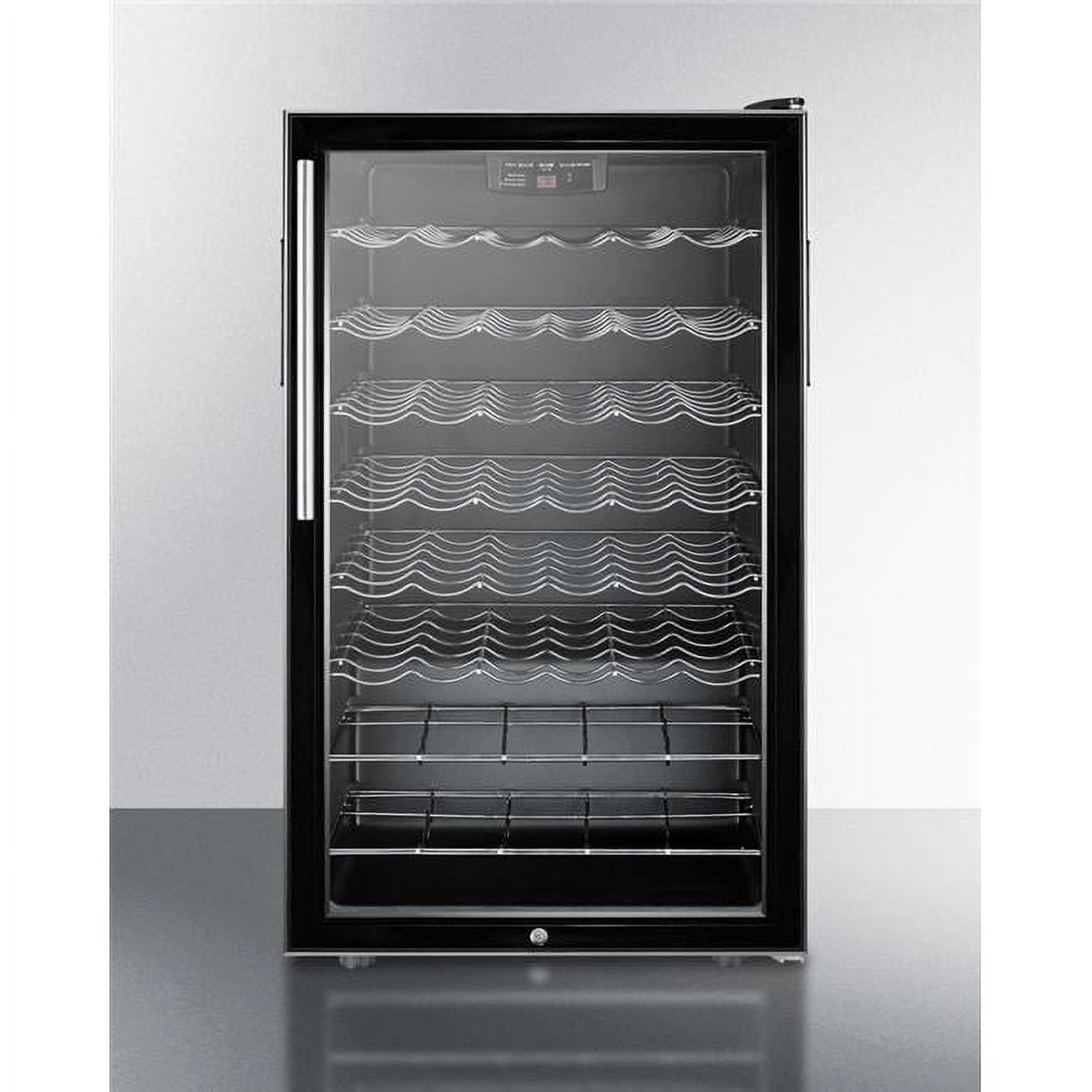Summit SWC525LHVADA Freestanding ADA Compliant Glass Door Wine Cellar ...
