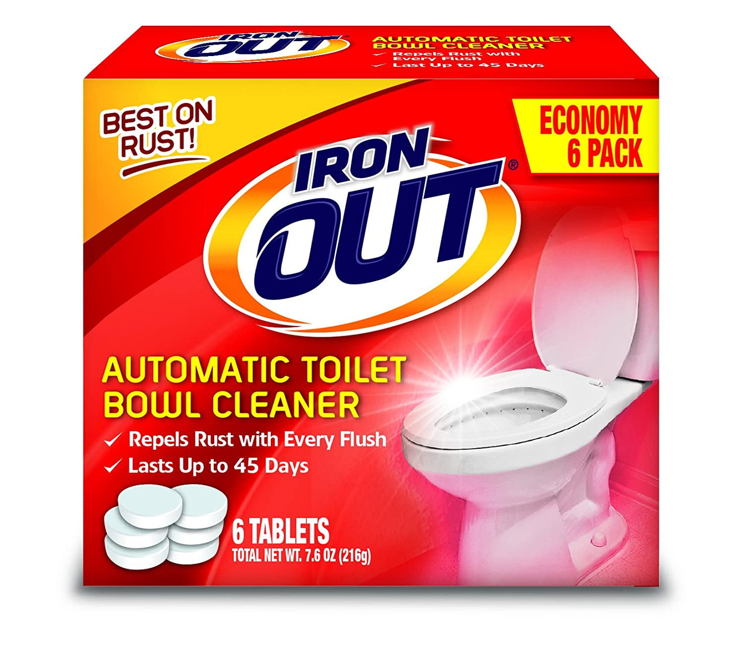 Iron OUT Toilet Bowl Cleaner Tablets, Rust Remover to Repel Stains with ...