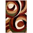 Summit Burgundy Beige Abstract Area Rug (4' x 5') - Walmart.com