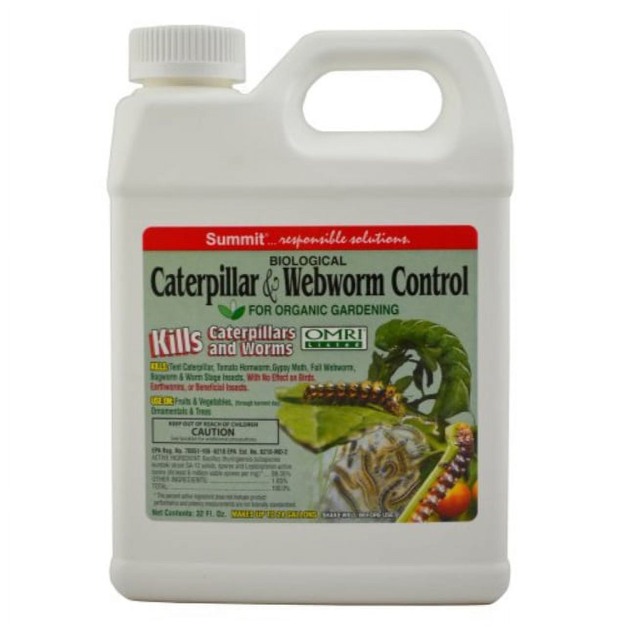 Summit Biological Caterpillar & Webworm Control, 1-Quart, Yields 12-24 ...