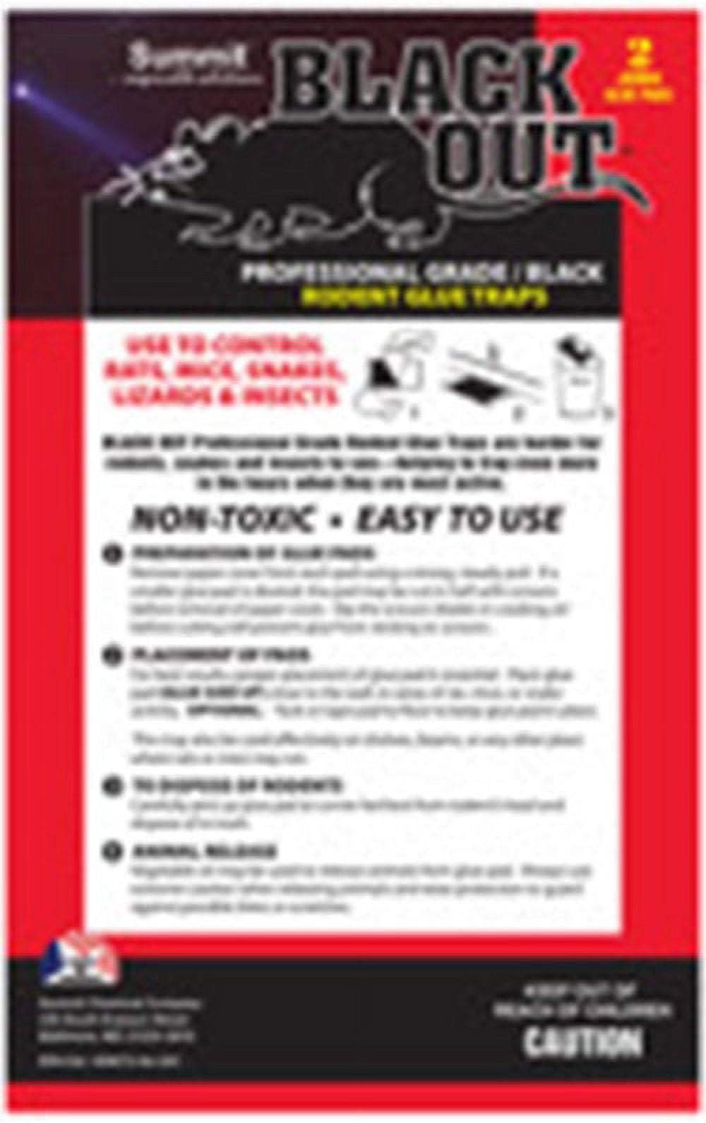 Summit Chemical BlackOut Non-Toxic Glue Pad Glue Pad For Mice and Rats ...