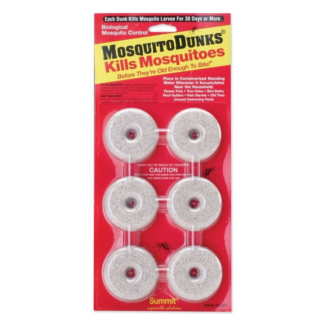 Summit Chemical Co Outdoor Mosquito Dunks Control Pack, 6 Pieces - 110 ...