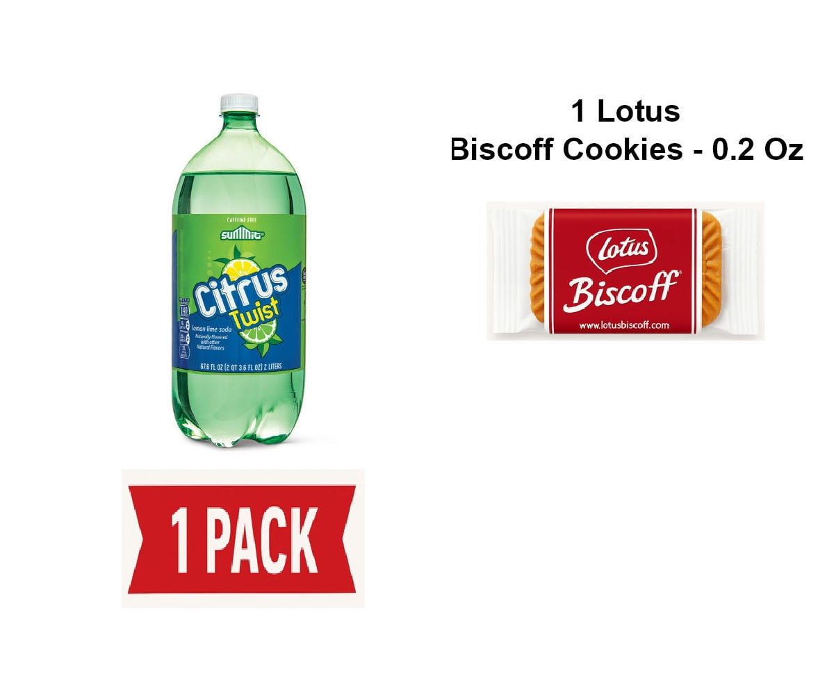 Summit Citrus Twist, 2 Liter Soda Bottle - Pack of 1 & Lotus Biscoff ...