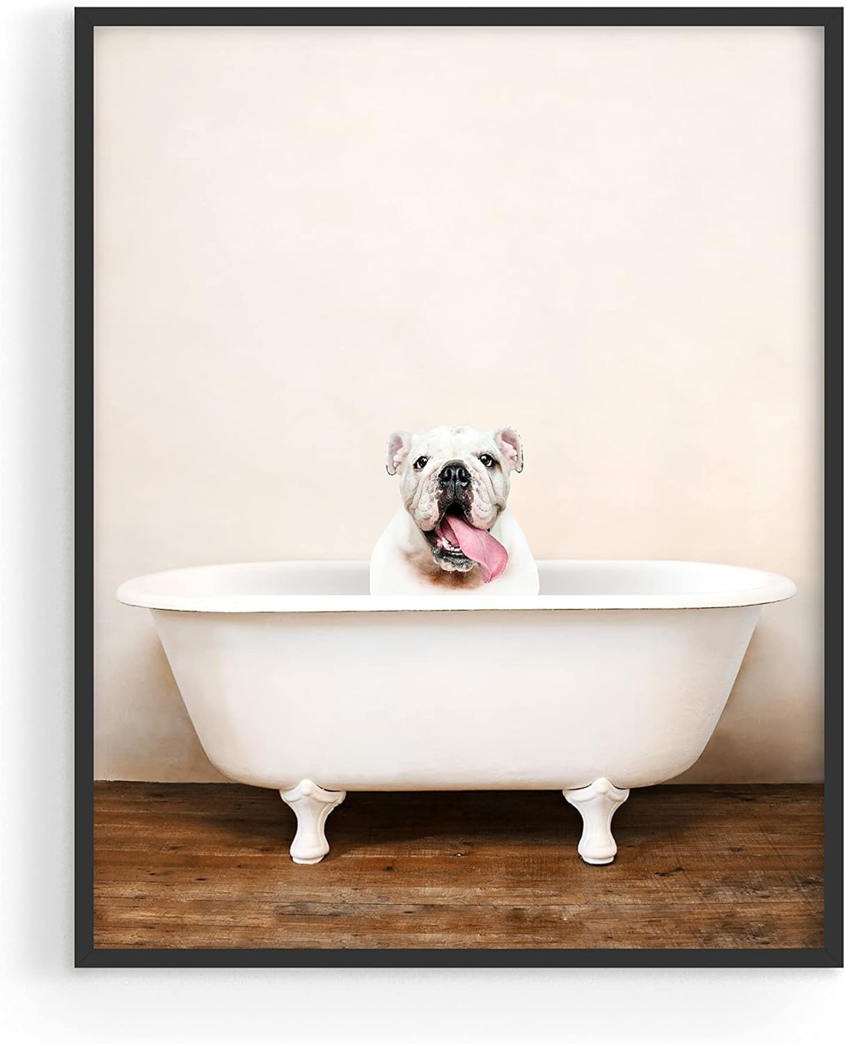 Summit Designs English Bulldog Bathroom Art Poster Print, Funny Cute ...