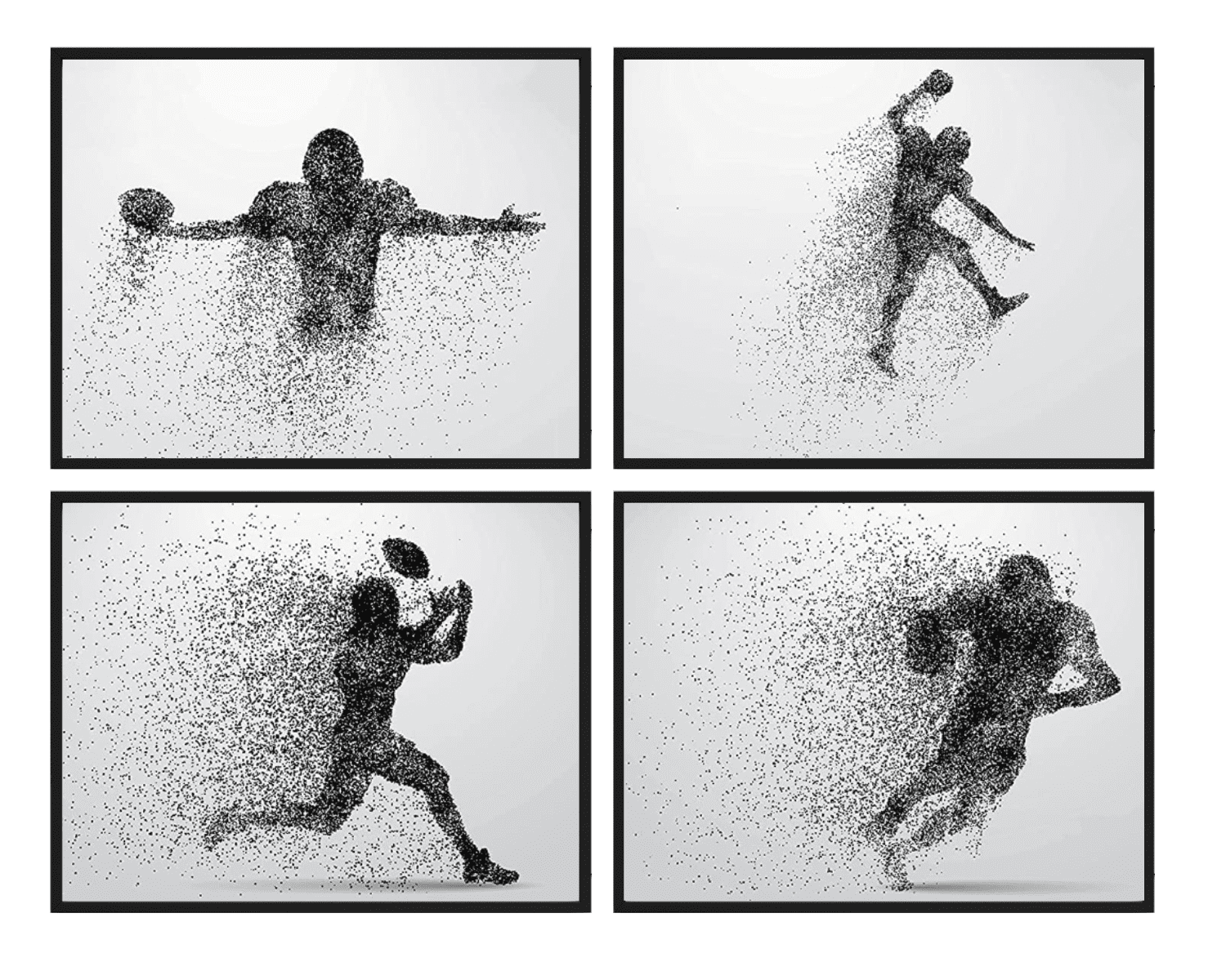 Summit Designs Football Wall Art Prints, Football Poster Set For ...