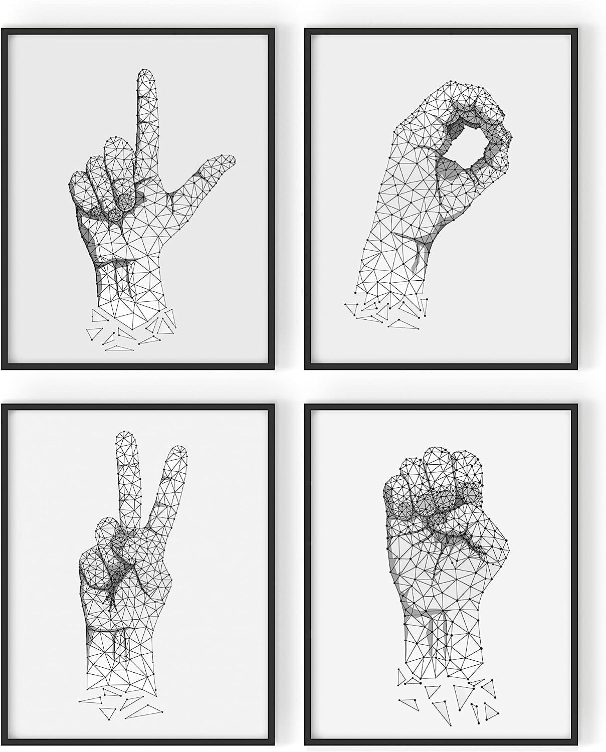 Summit Designs Love Sign Language Poster - Love Decor, Love Sign Decor ...