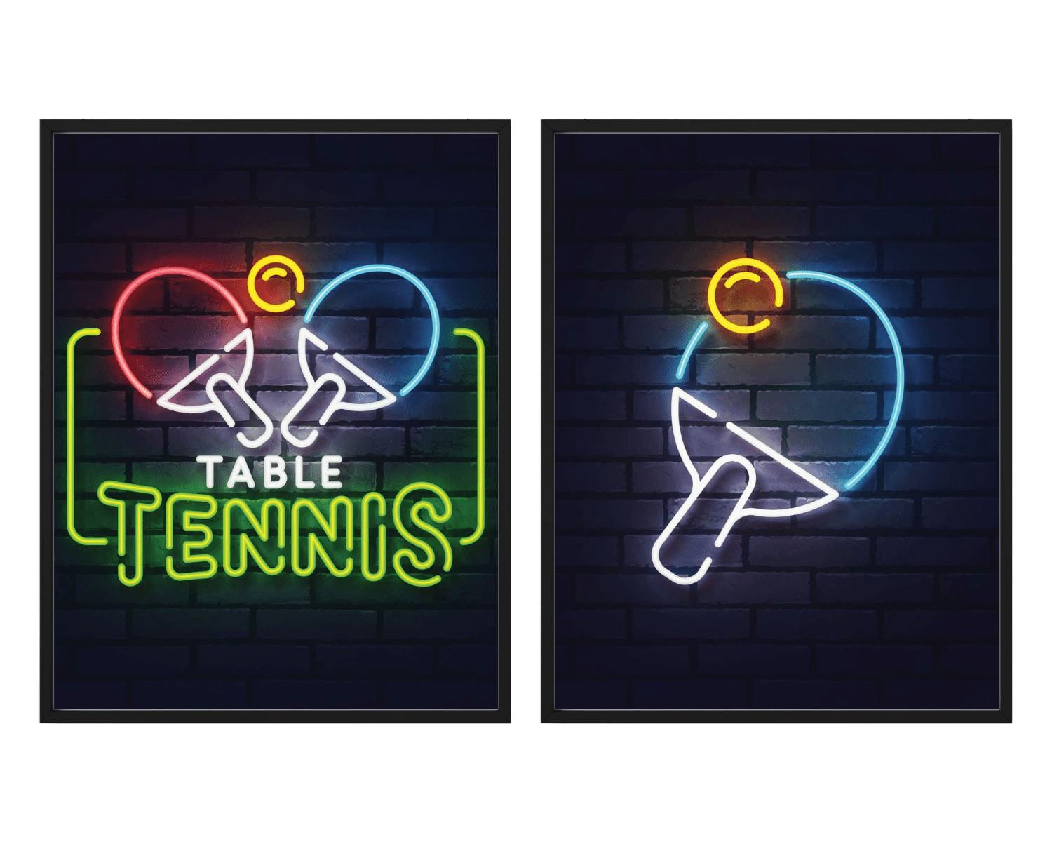 Summit Designs Ping Pong Table Tennis Neon Sign Wall Art Decor Prints ...