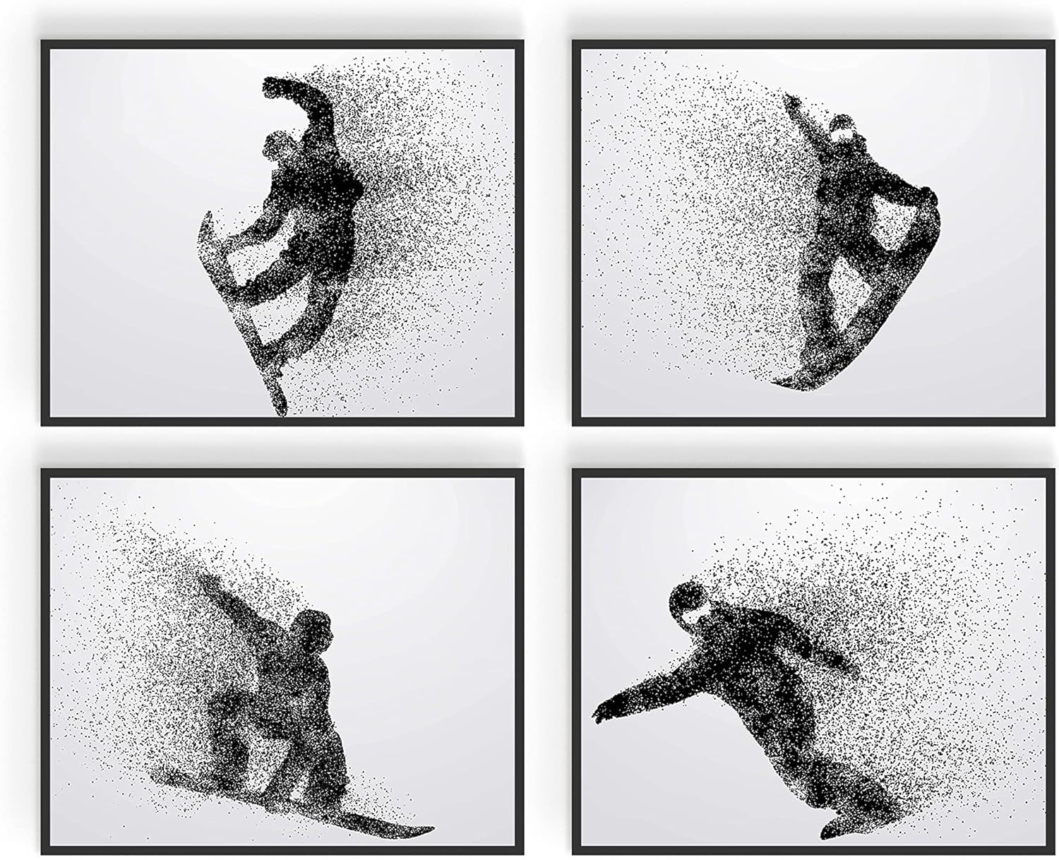 Summit Designs Snowboarding Wall Art Prints, Snowboard Room Decor For ...