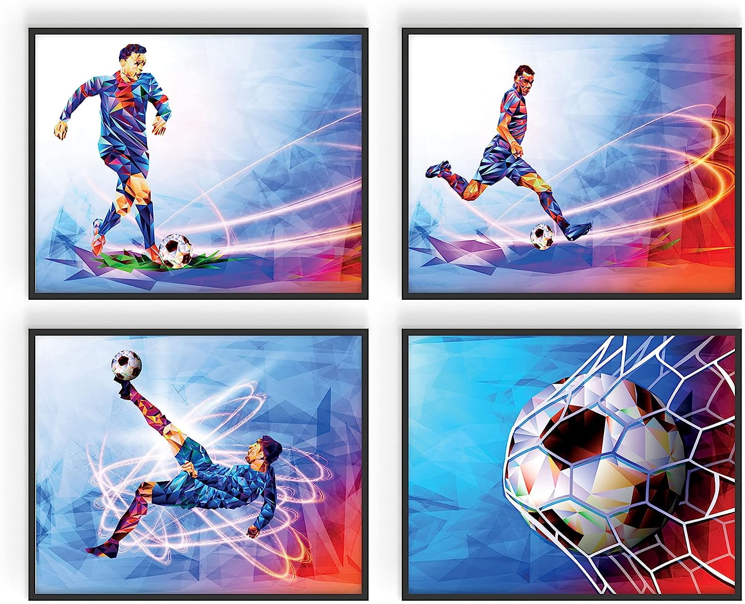 Summit Designs Soccer Wall Art Prints, Soccer Room Decor For Men Kids ...