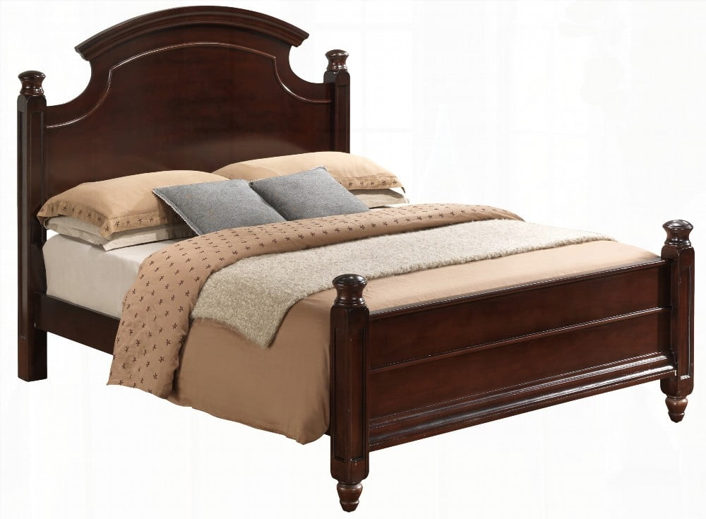Summit G5950A-QB Queen Bed with Real Wood Veneers and 4 Post Hand ...