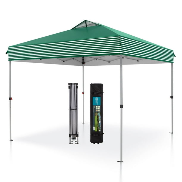Summit Living 10 x 10ft Pop up Canopy Tent Straight Legs Instant Canopy ...